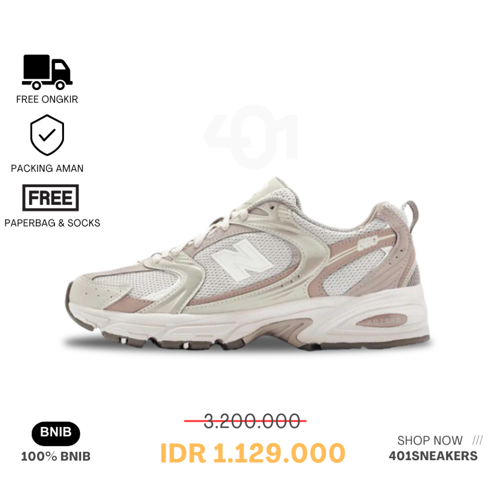 Jual Sepatu NB 530 Cream Beige Authentic 100% BNIB | Shopee Indonesia