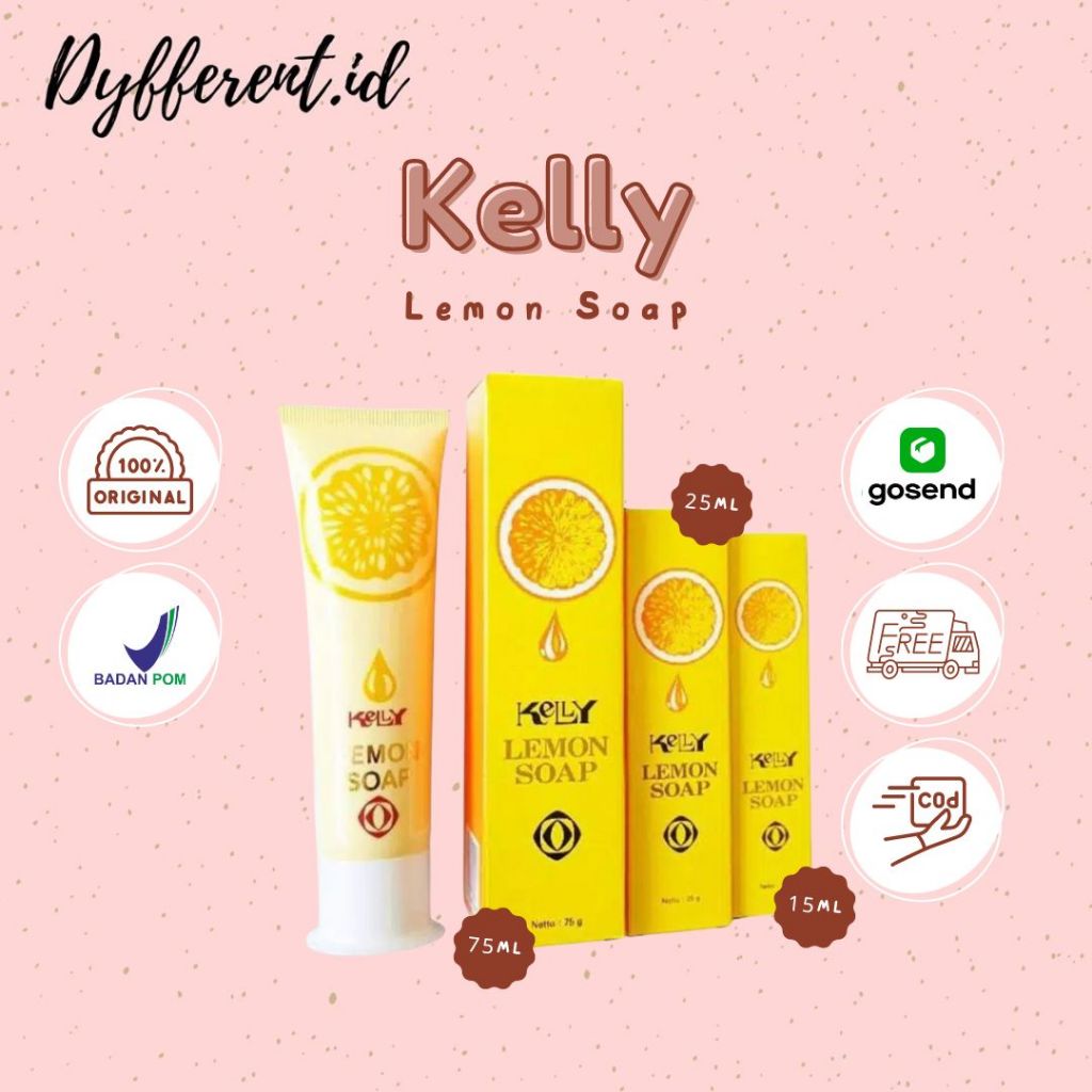 Jual Kelly Lemon Soap - Sabun muka Kelly 15gr 25gr 75gr | Shopee Indonesia
