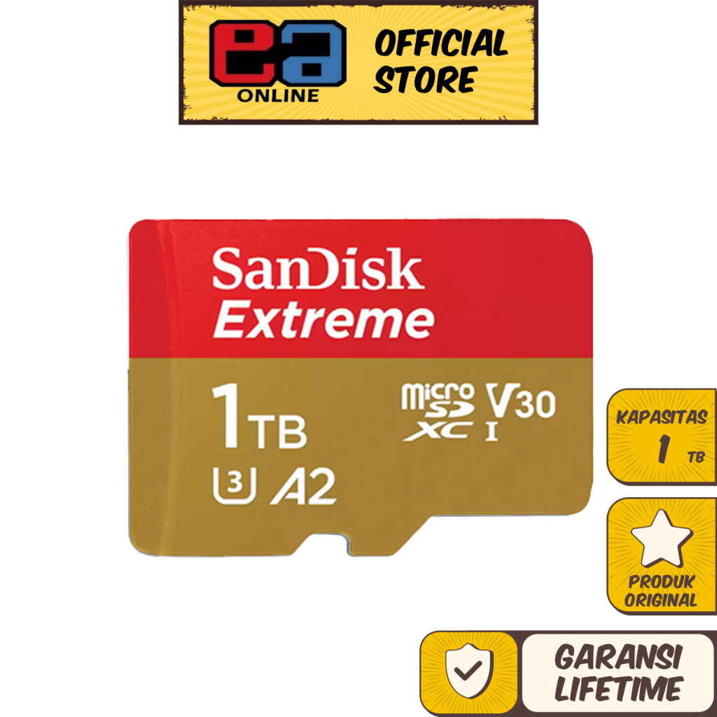 Jual SanDisk microSDXC Extreme 1TB Class 10 UHS-I A2 V30 U3 4K UHD Drone / Action Cam (Up to ...