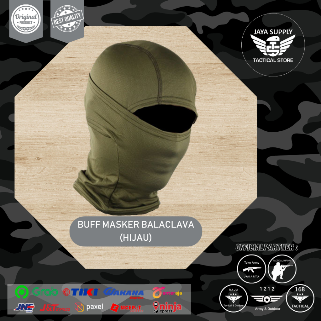 Jual Balaclava Army Motor Premium Buff Masker Full Face Military - Hijau | Shopee Indonesia