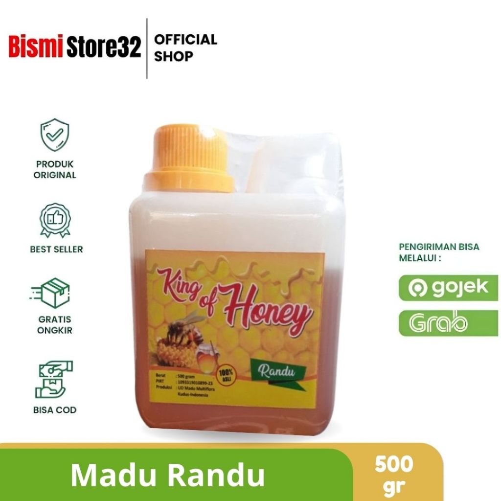 Jual Madu Asli - Madu Randu Murni King Of Honey 500 gram | Shopee Indonesia