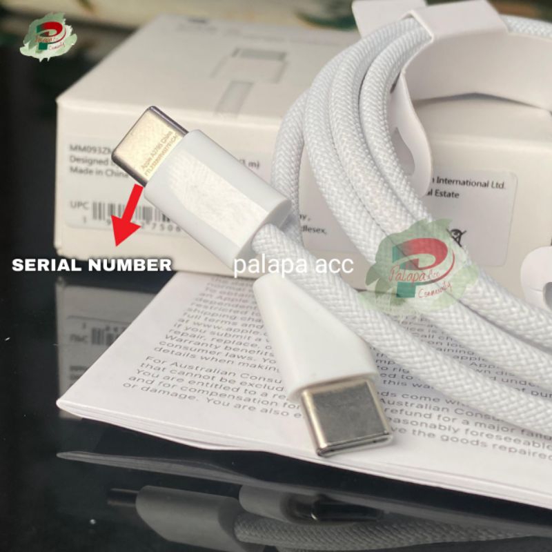 Jual KABEL CHARGER iPhon IPAD MACBOOK USB-C CABLE TIPE C TYPE-C TO TYPE ...