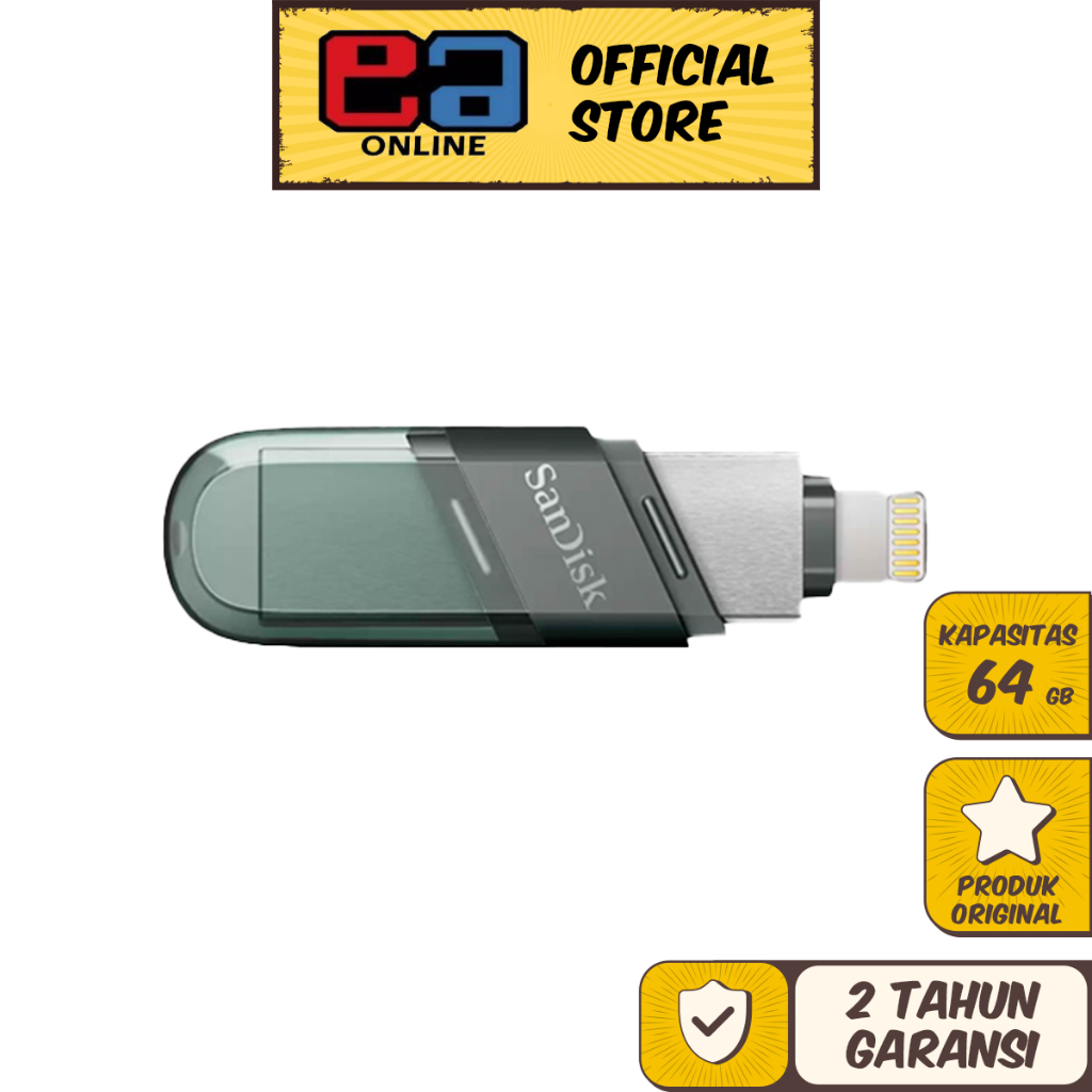 Jual SanDisk iXpand Flip 64GB USB 3.1 Flash Drive for iPhone iPad ...