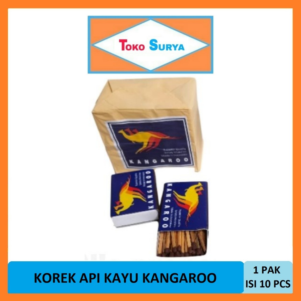 Jual Korek Api Kayu Kangguru Kangaroo 1 Pak 10 Pcs | Shopee Indonesia