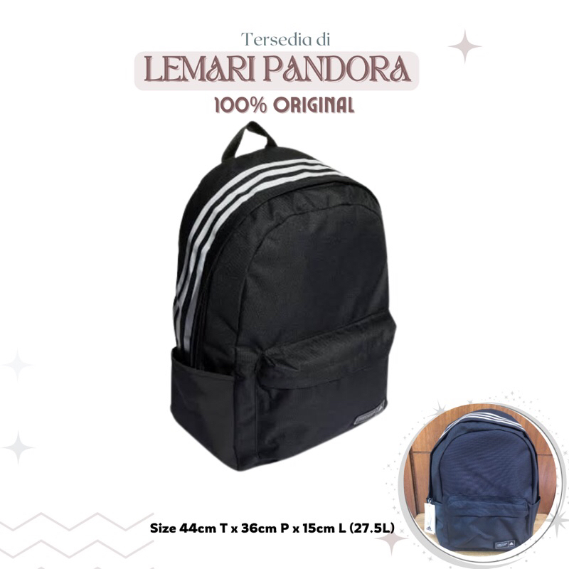 Jual ADIDAS CLASSIC 3-STRIPES Backpack BLACK HH7073 ORIGINAL | Shopee ...
