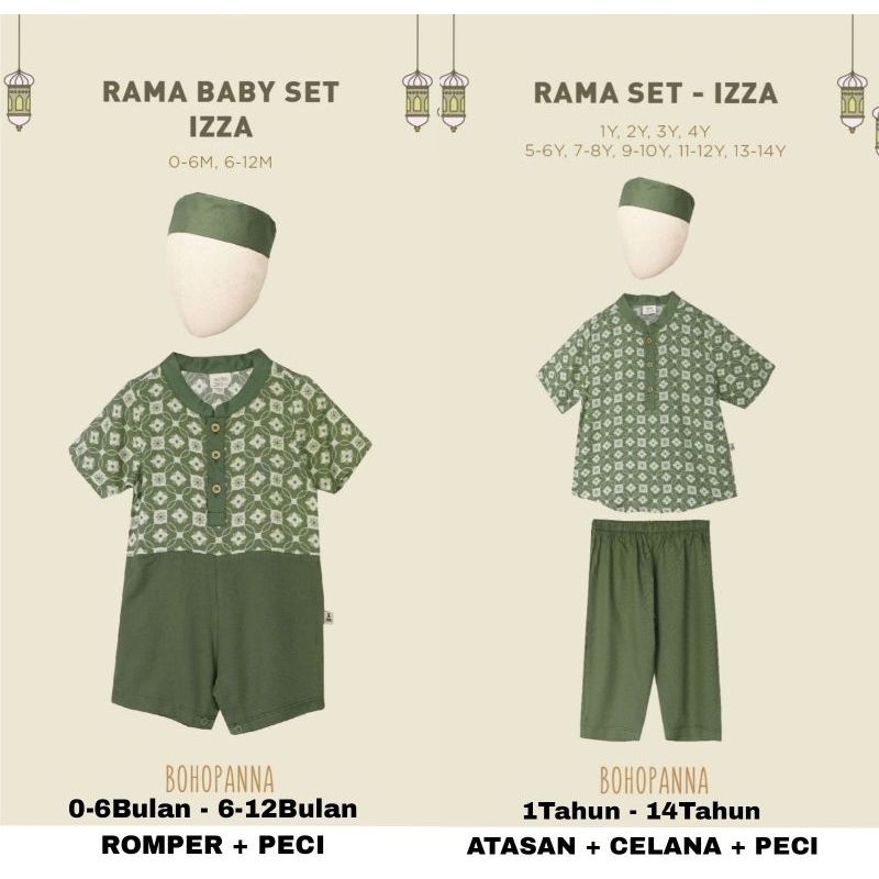 Jual BOHOPANNA - RAMA SET BOHOPANNA - RAMA BABY SET - RAMA DADDY - BAJU ...