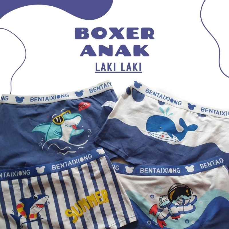 Jual BOXER ANAK LAKI-LAKI LUCU (ISI 4 PCS) | Shopee Indonesia