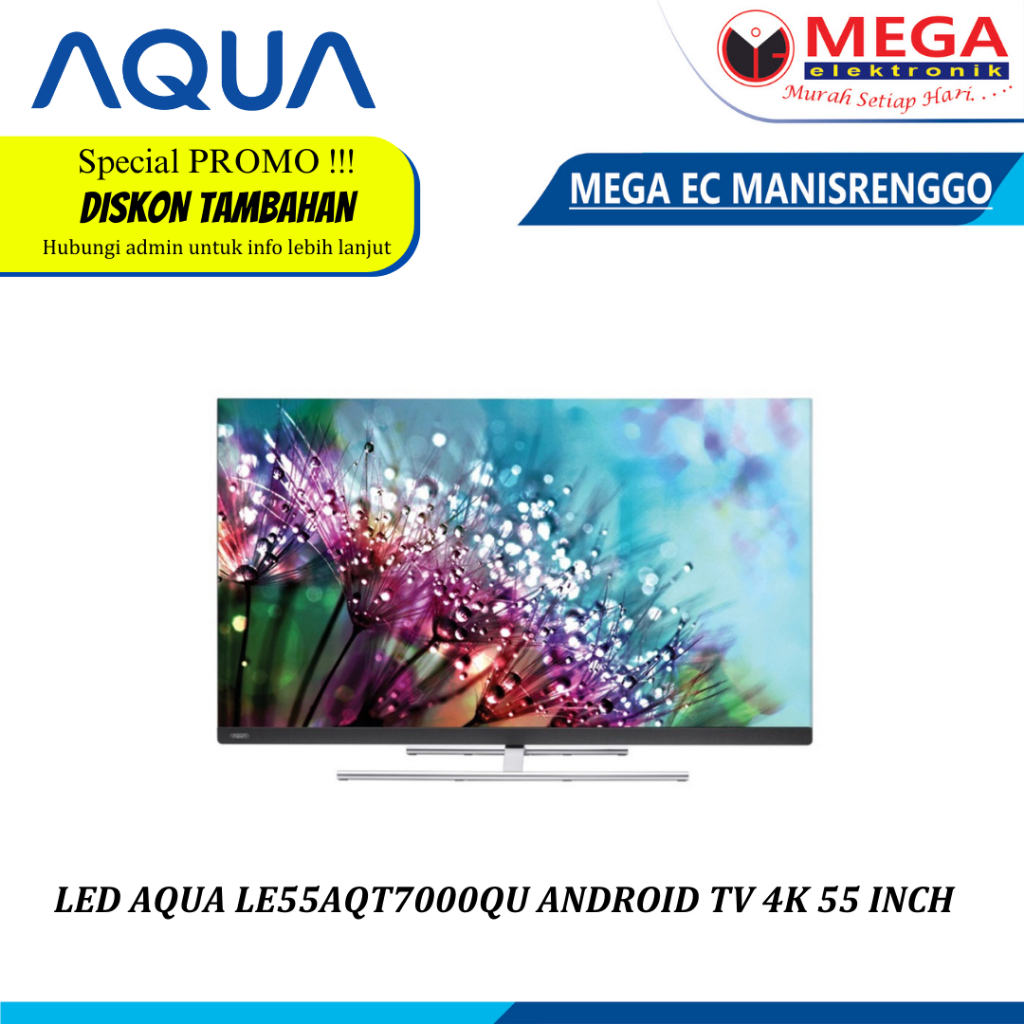 Jual LED Aqua LE55AQT7000QU Android 11 HQLED 4K TV 55 Inch | Shopee Indonesia