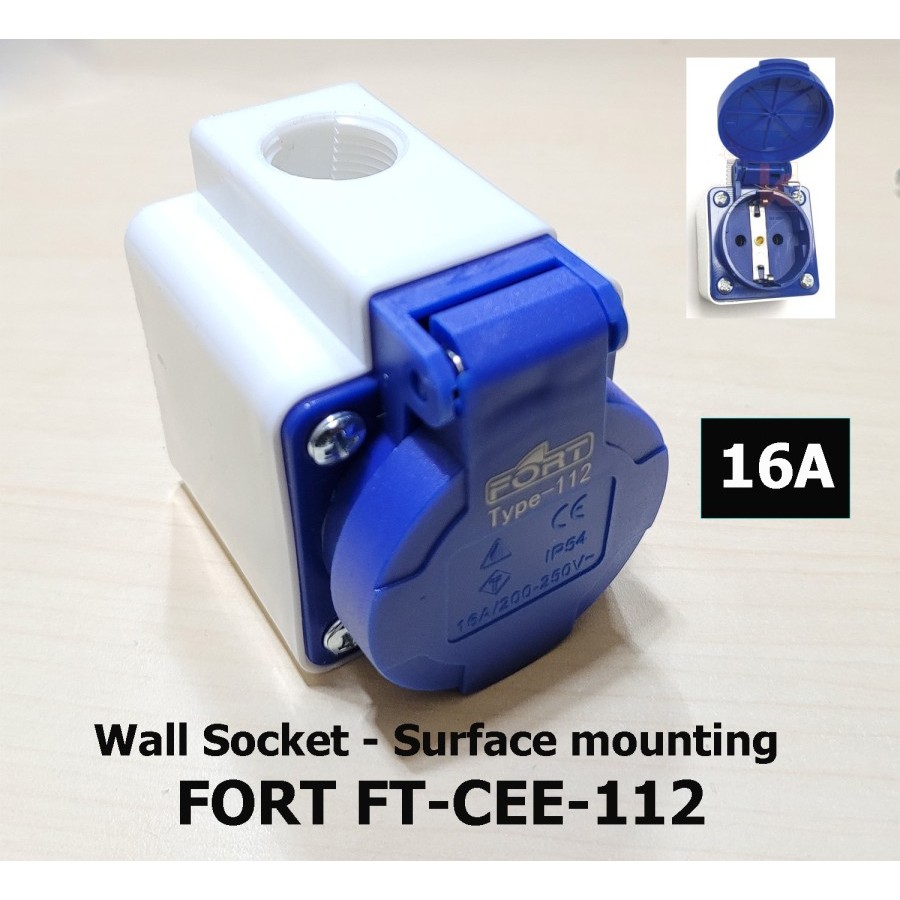 Jual FORT CEE -112 Panel Wall SOCKET 2P 16A | Shopee Indonesia