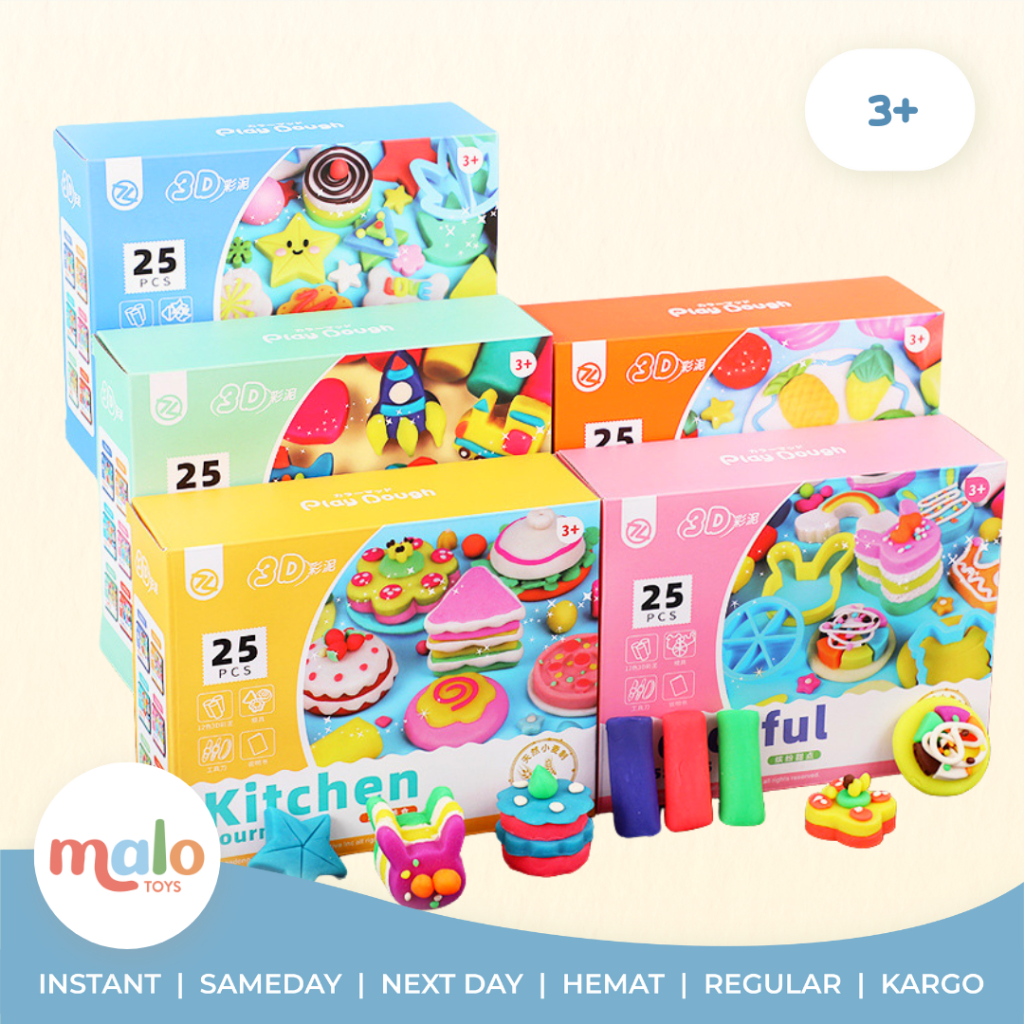 Jual MALOTOYS - Cetakan Playdough Dessert Traffic Animal Maker Clay ...