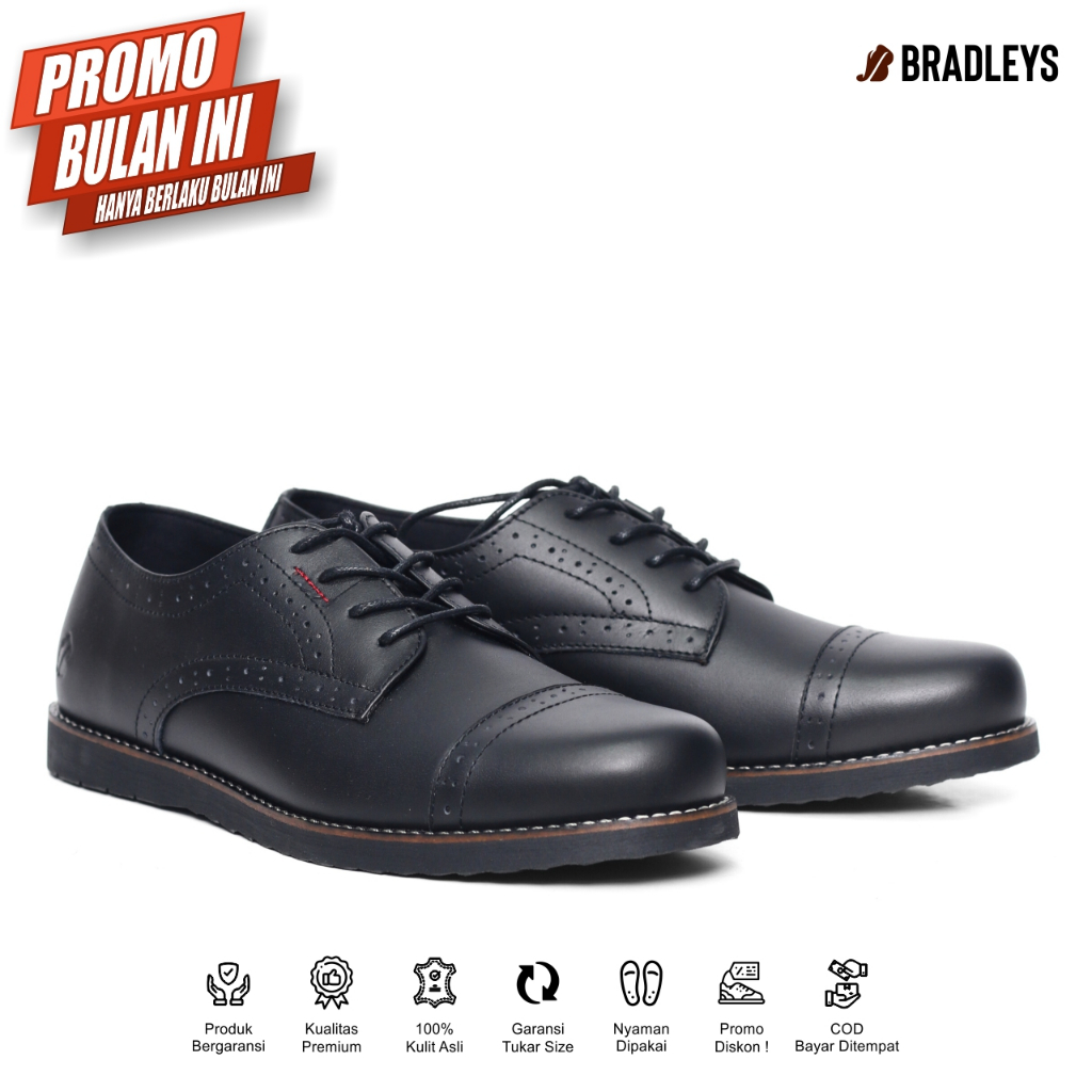 Jual Bradleys Giemly - Sepatu Kulit Formal Kasual Oxford Pria Kulit ...