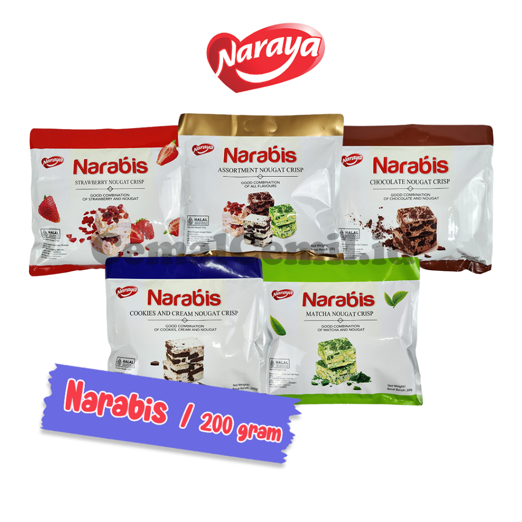 Jual Naraya Narabis Nougat Crisp With Cookies Aneka Rasa 200gr | Shopee ...