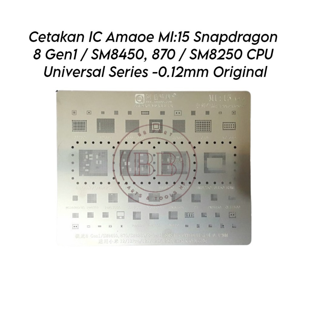 Jual Cetakan IC Amaoe MI:15 Snapdragon 8 Gen 1 / SM8450,870 / SM8250 ...