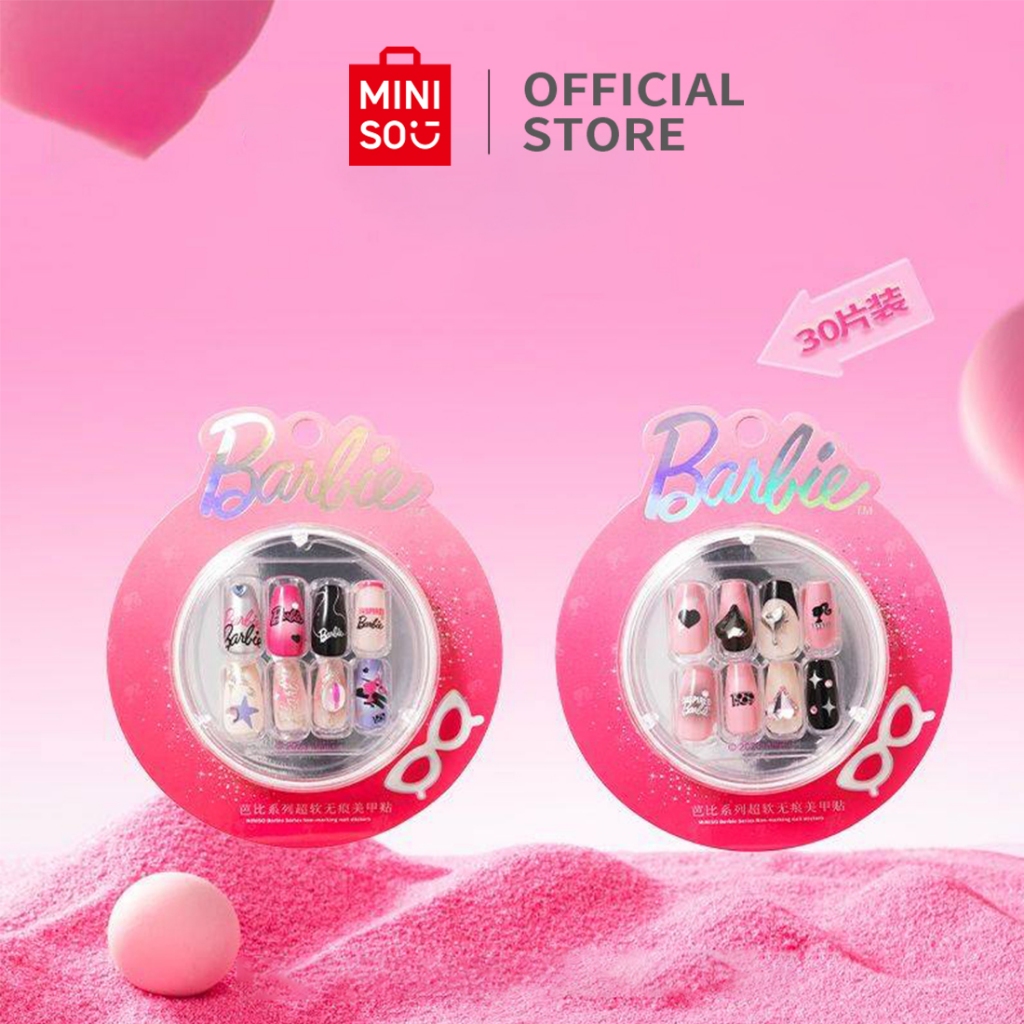 Jual MINISO x Barbie Series Super Soft Seamless Nail Art Stickers 30 ...