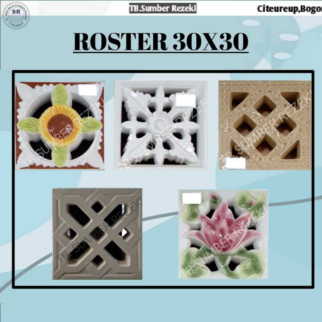 Jual ROSTER KERAMIK 30x30/ LUBANG ANGIN | Shopee Indonesia