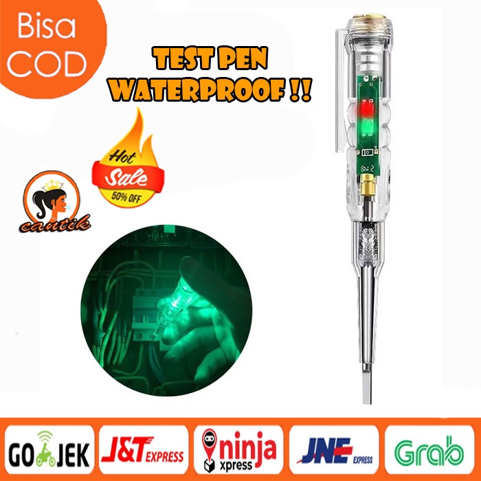 Jual HC Obeng Tespen Minus Test Listrik / Tes Pen Lampu Led Merah Hijau ...