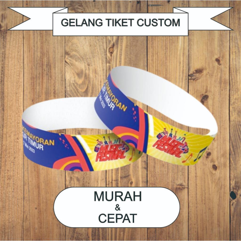 Jual TIKET GELANG EVENT CUSTOM WAHANA/KONSER/KPOP/GATHERING/WISATA/ULTAH ANTI AIR | Shopee Indonesia