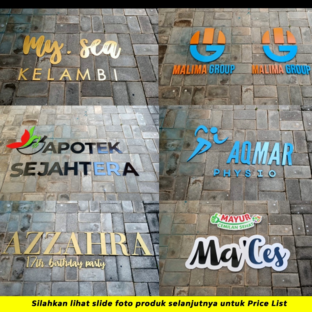 Jual Custom Tulisan Nama / Nama Usaha / Nama Toko/ Dekorasi / Huruf ...