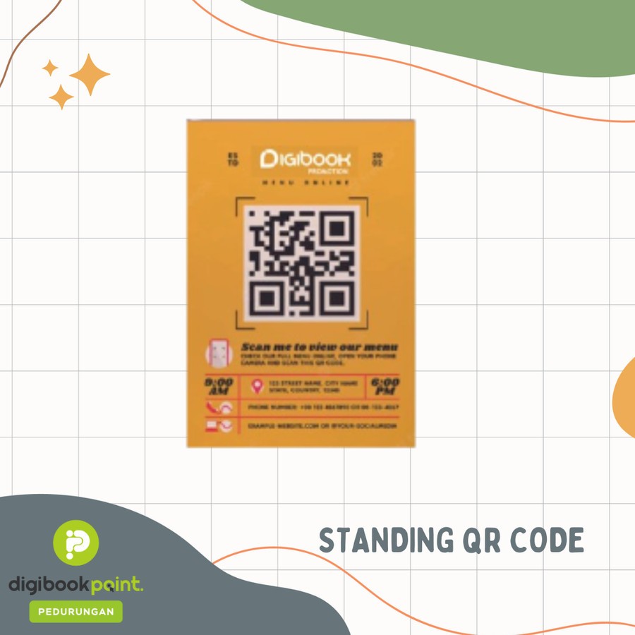 Jual Standing QR Code Menu Resto / Standing QR Code Akrilik 3mm Menu ...