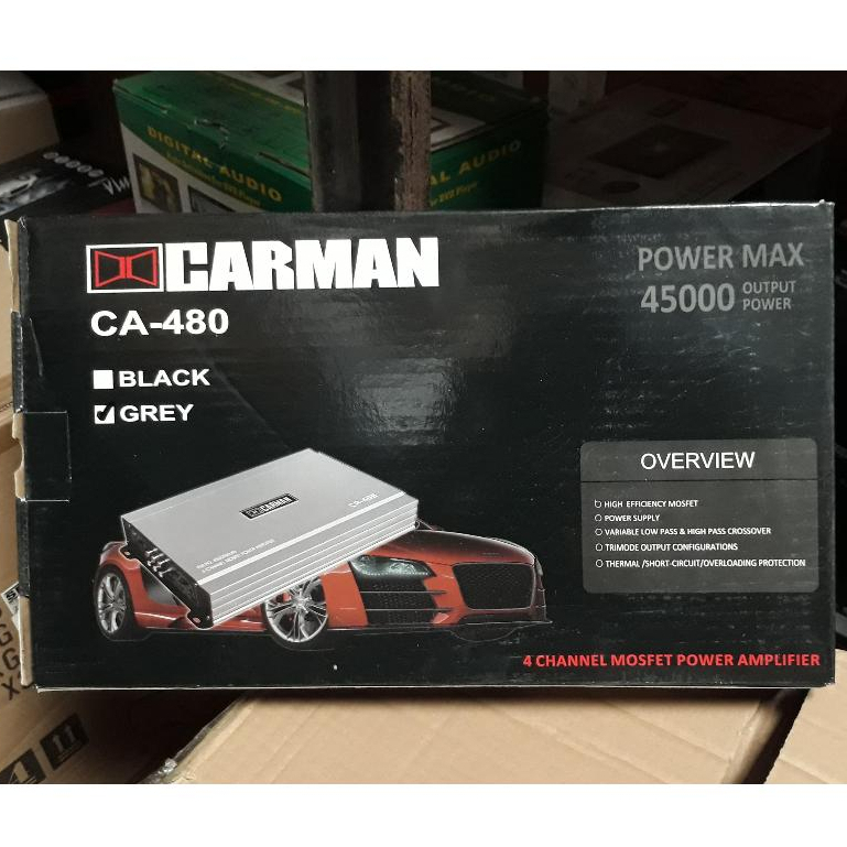 Jual Power Mobil 4 Chanel Carman CA-480 Amplifier | Shopee Indonesia