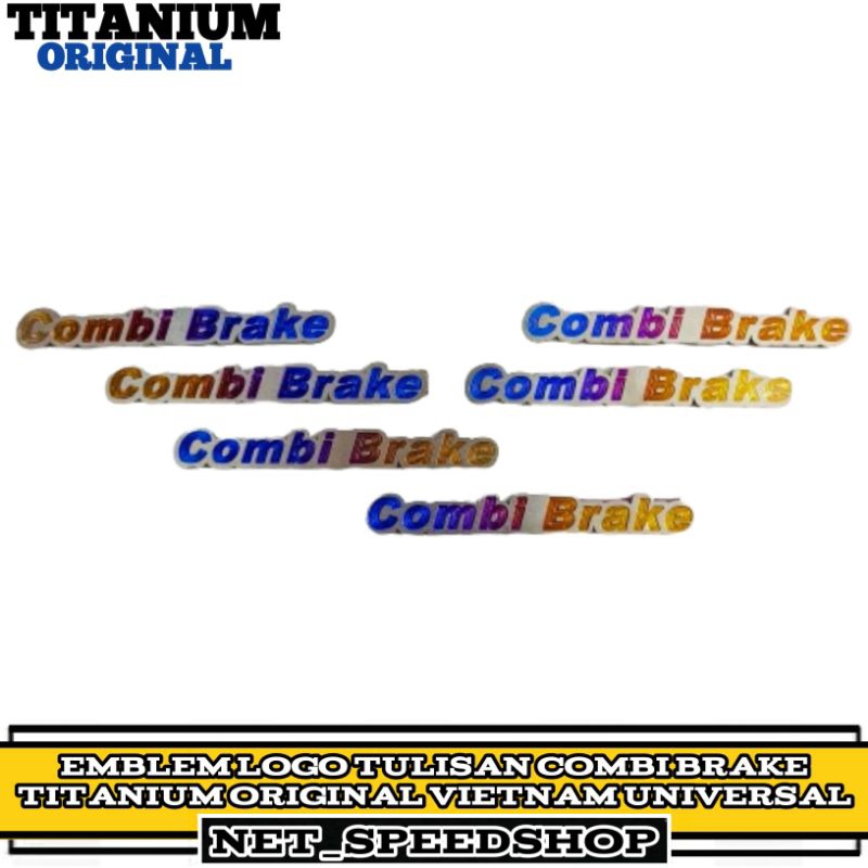 Jual Emblem Logo Tulisan Combi Brake Titanium | Universal | Original ...
