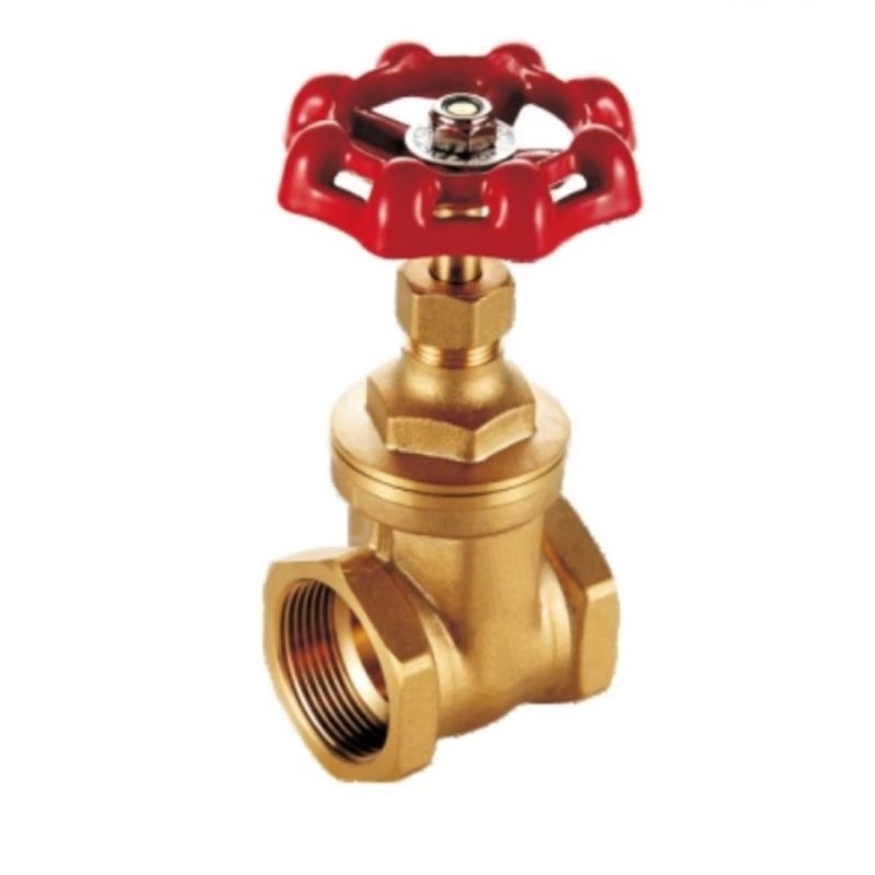 Jual GATE VALVE BRASS/KUNINGAN 1/2" STOPKRAN PUTAR | Shopee Indonesia
