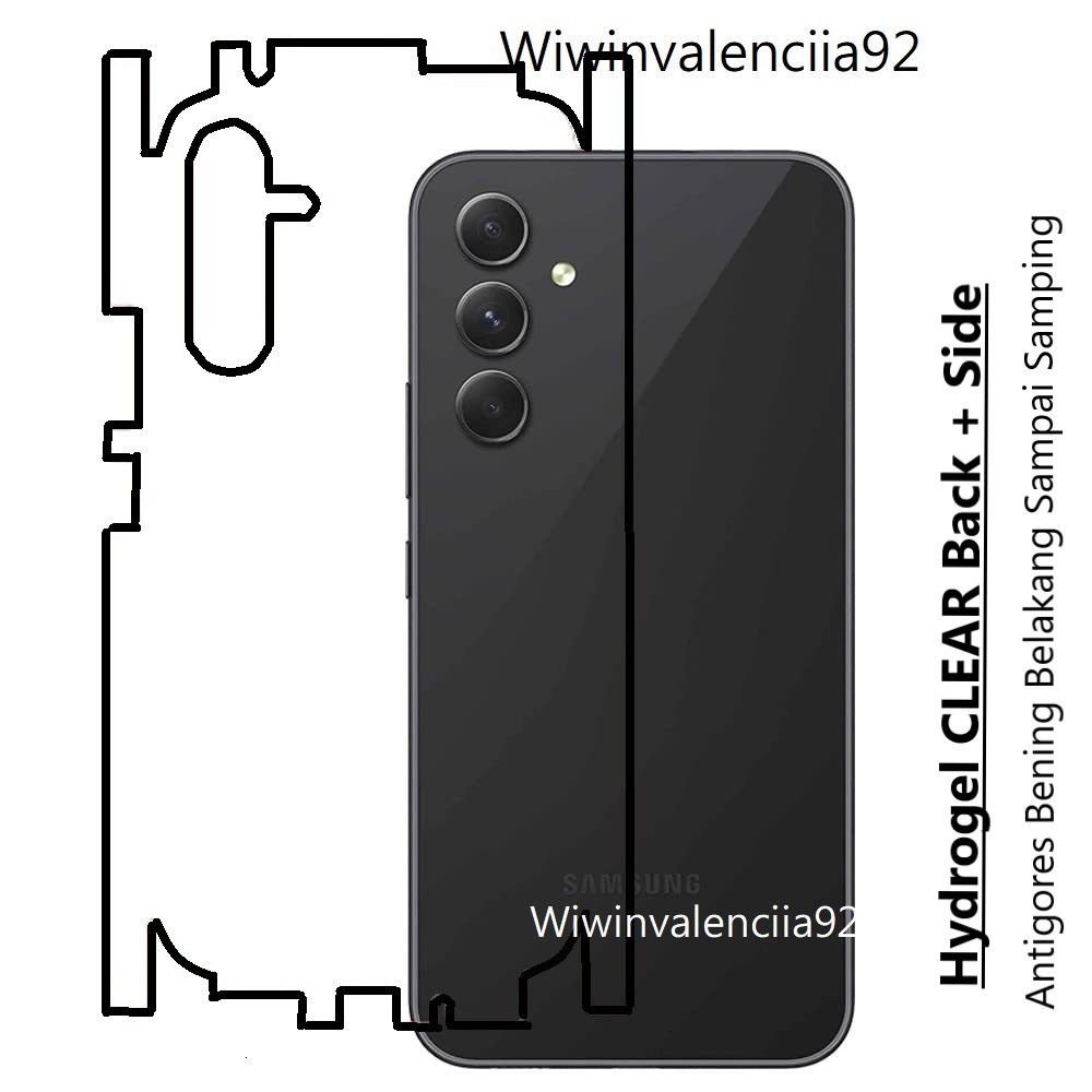 Jual Hidrogel A-Gores Belakang Bezel Side For SAMSUNG A55 A35 A25 A15 A54 A34 A24 A53 A33 A23 ...