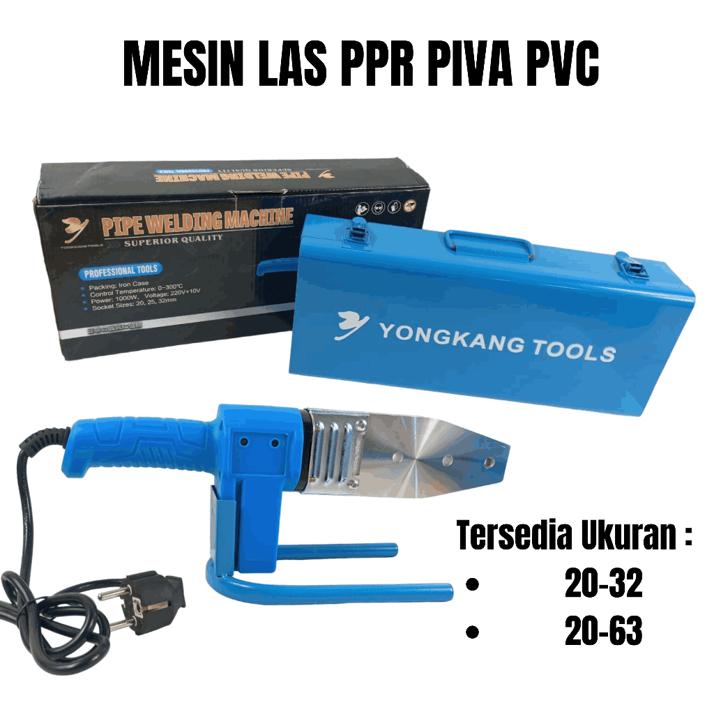 Jual Mesin Las PPR 20-63mm / Pemanas Pipa PPR / Pipe Heater TrafoLas ...