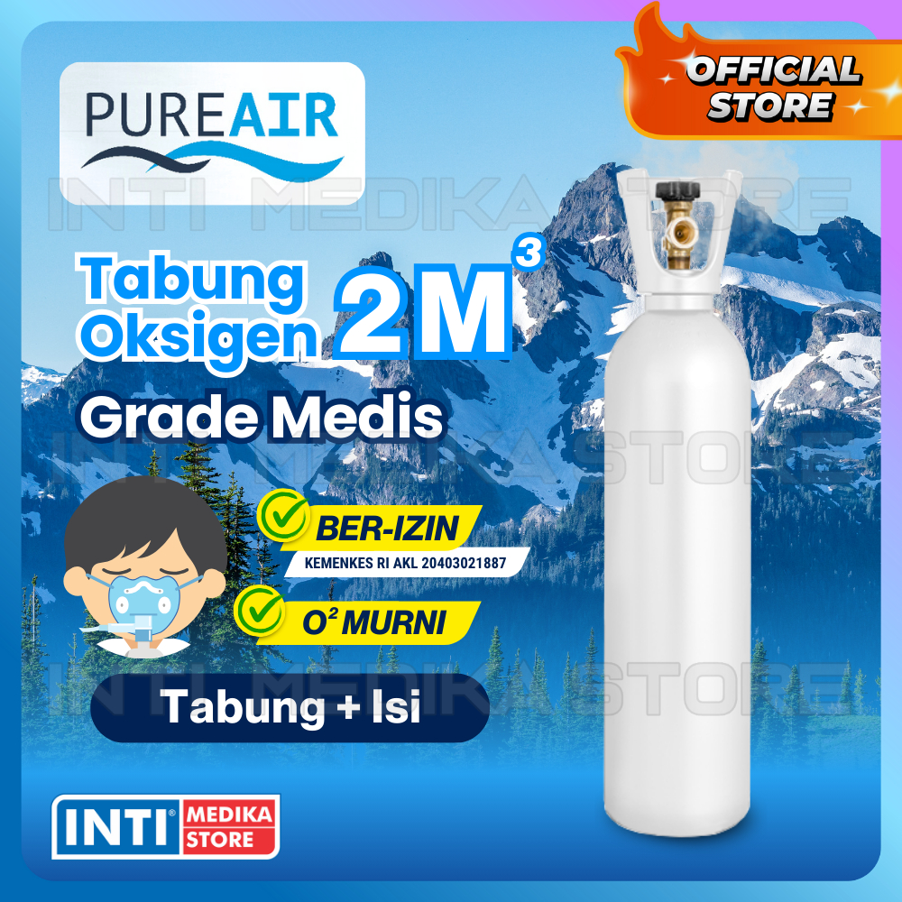 Jual PURE AIR - Tabung Oksigen 2m3 ( TABUNG SAJA ) | Oxygen | Shopee ...