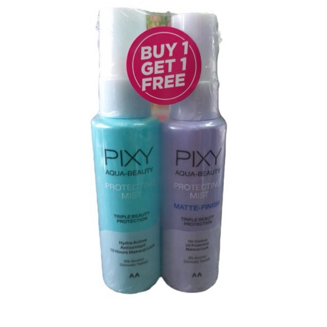 Jual Buy 1 get 1 Pixy Aqua Beauty protecting Mist Triple beauty protection free matte finish ...