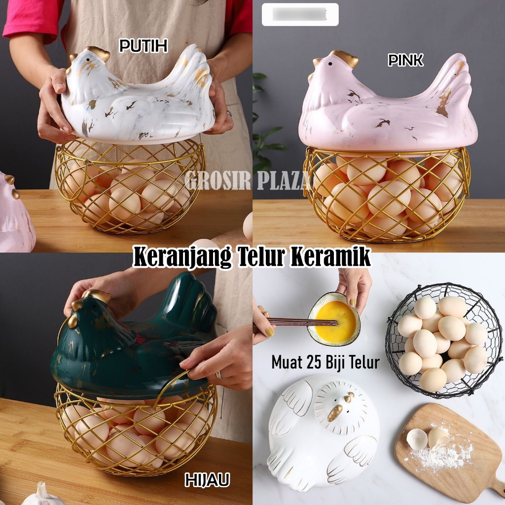 Jual Keranjang Telur Keramik / Tempat Telur Ayam / Keranjang Tempat ...