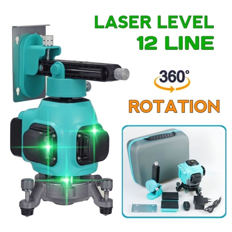 Jual Laser Level Laser Siku Bangunan 12 Lines 360⁰ Self Leveling ...