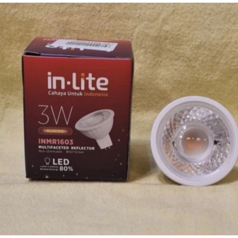 Jual LAMPU MR16 LED IN- LITE 3 WATT 3W INLITE INMR1603 SPOT LED KUNING ...