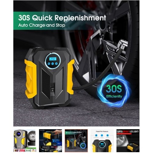 Jual Pompa ban Elektrik portable digital Pompa mobil motor | Shopee ...