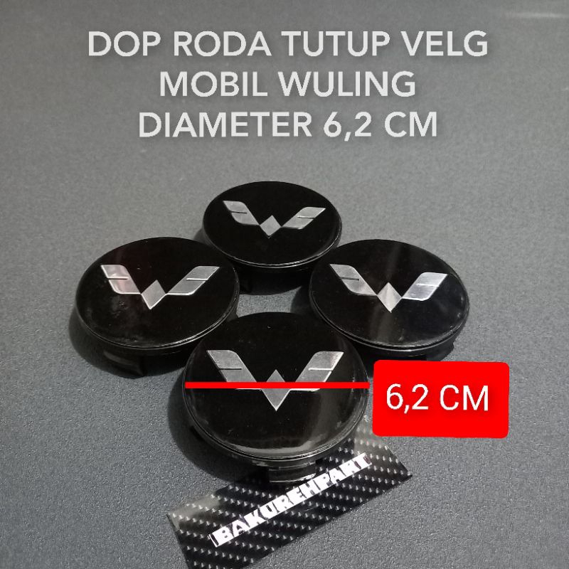 Jual Dop roda tutup velg mobil WULING diameter 6,2 cm harga satuan 1pcs ...