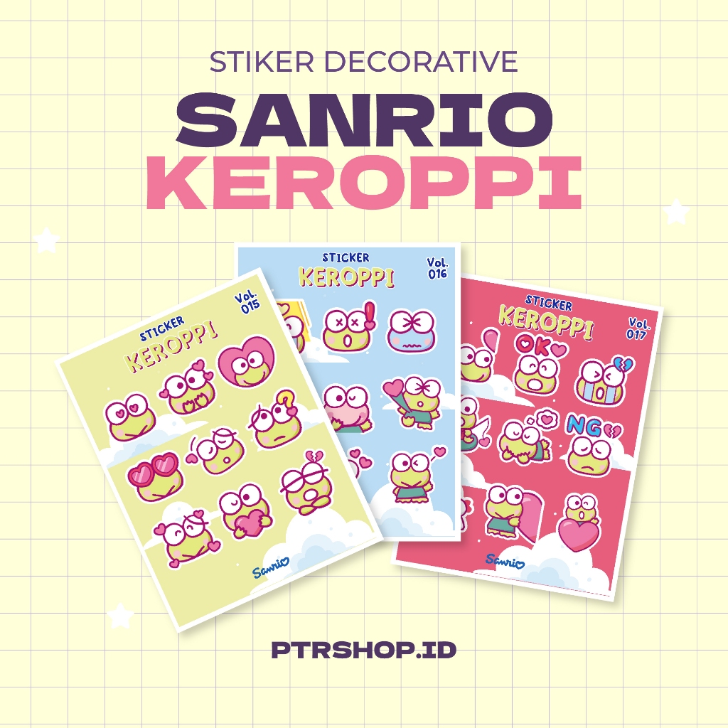 Jual STICKER DECO CUTE SANRIO SERIES - KEROPPI / STIKER DECORATIVE ...