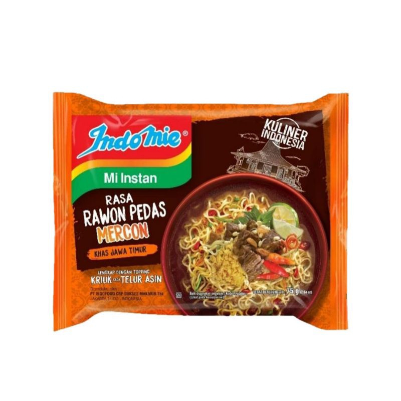 Jual Indomie Mi instan Rasa rawon pedas mercon 75 g | Shopee Indonesia