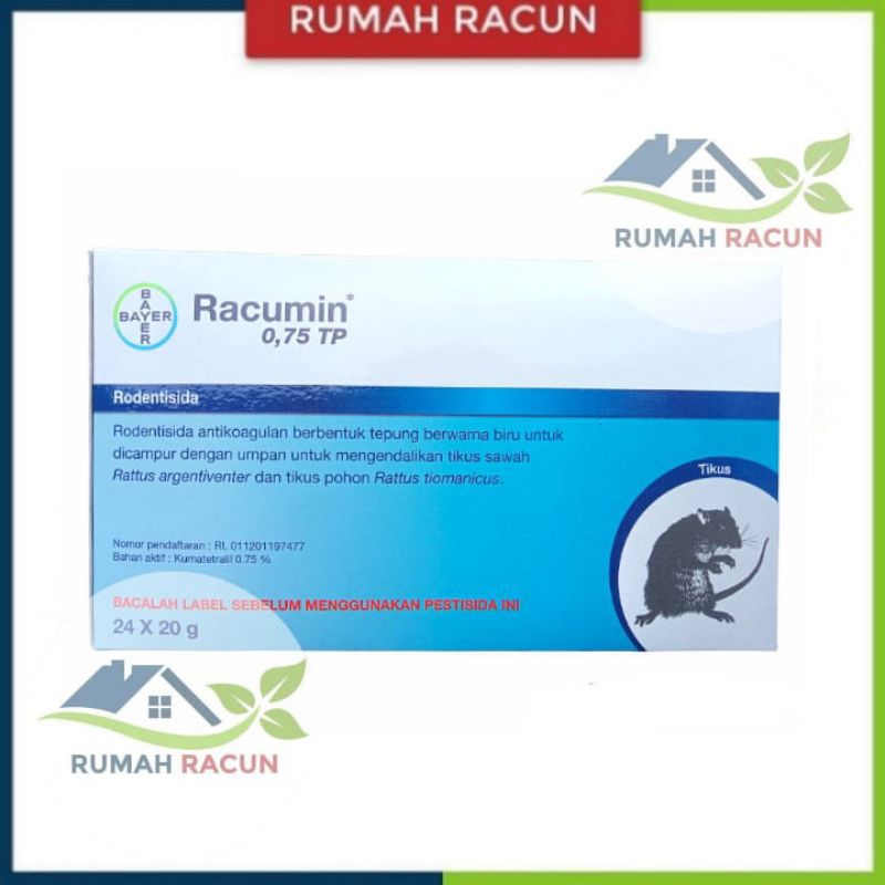 Jual RACUN TIKUS RACUMIN 0,75 TP RODENTISIDA ORIGINAL | Shopee Indonesia