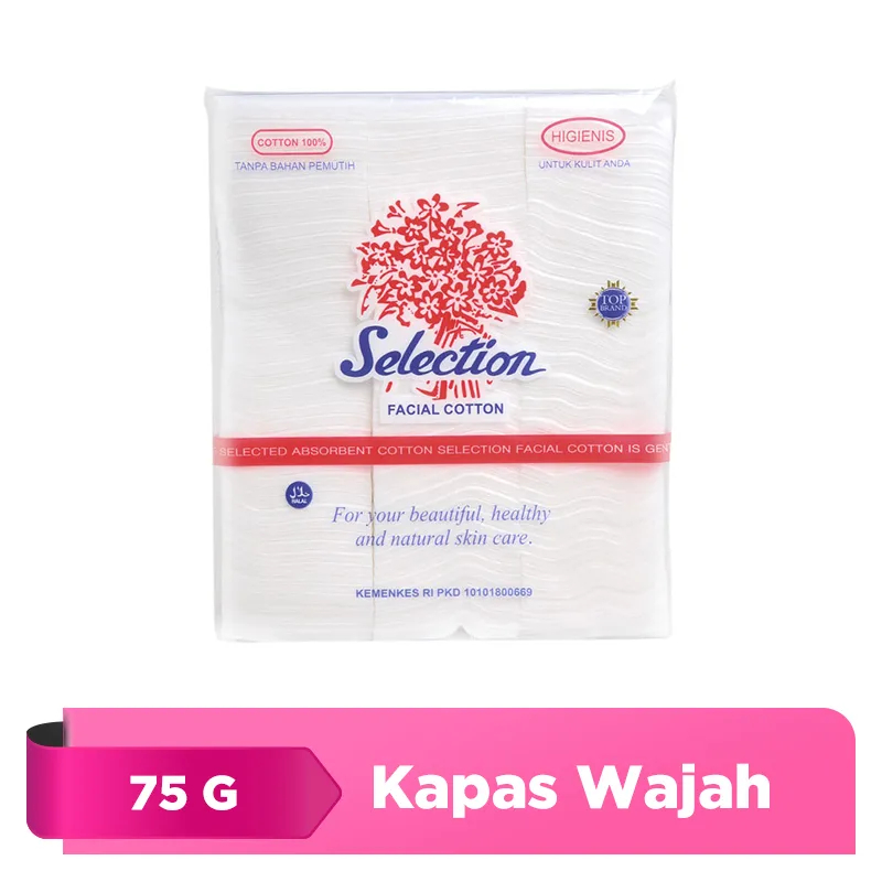 Jual KAPAS SELECTION Facial Cotton Kotak 35gr | 50gr | 75gr - Kapas ...