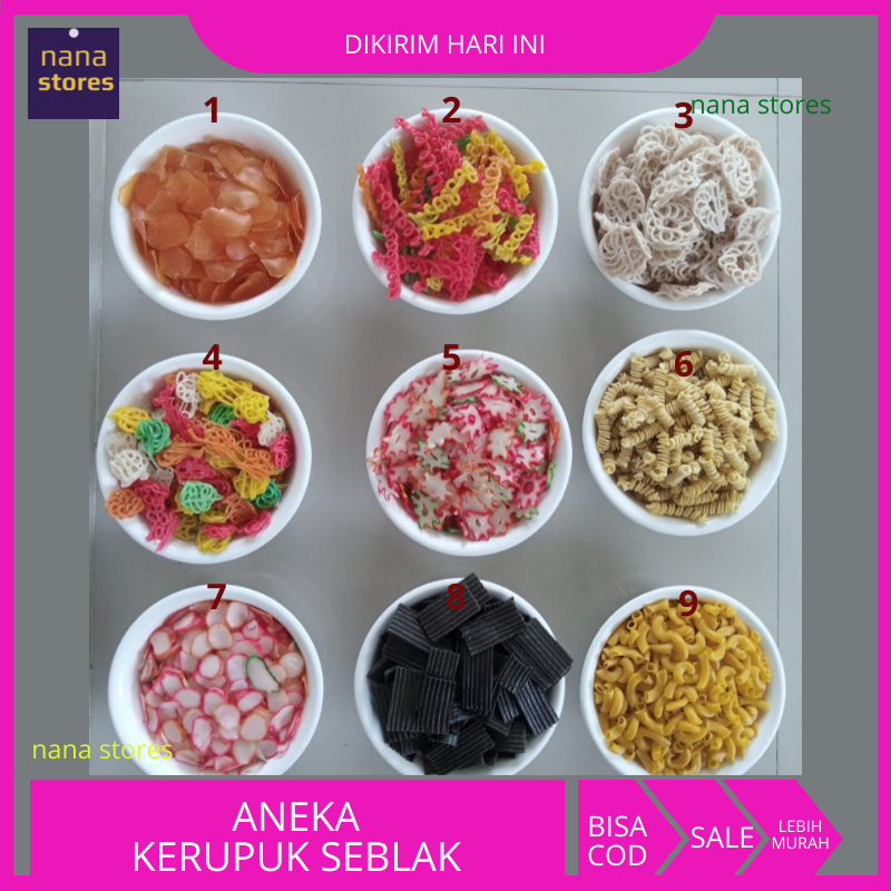 Jual Kerupuk Seblak Mentah 500g, Kerupuk Rafael Viral, Kerupuk Aneka ...