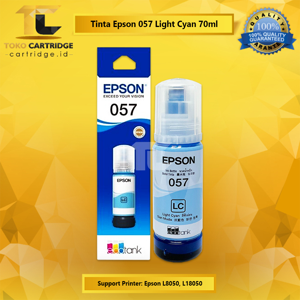 Jual Tinta Original Epson 057 Printer L8050 L18050 CMYK LC LM | Shopee Indonesia