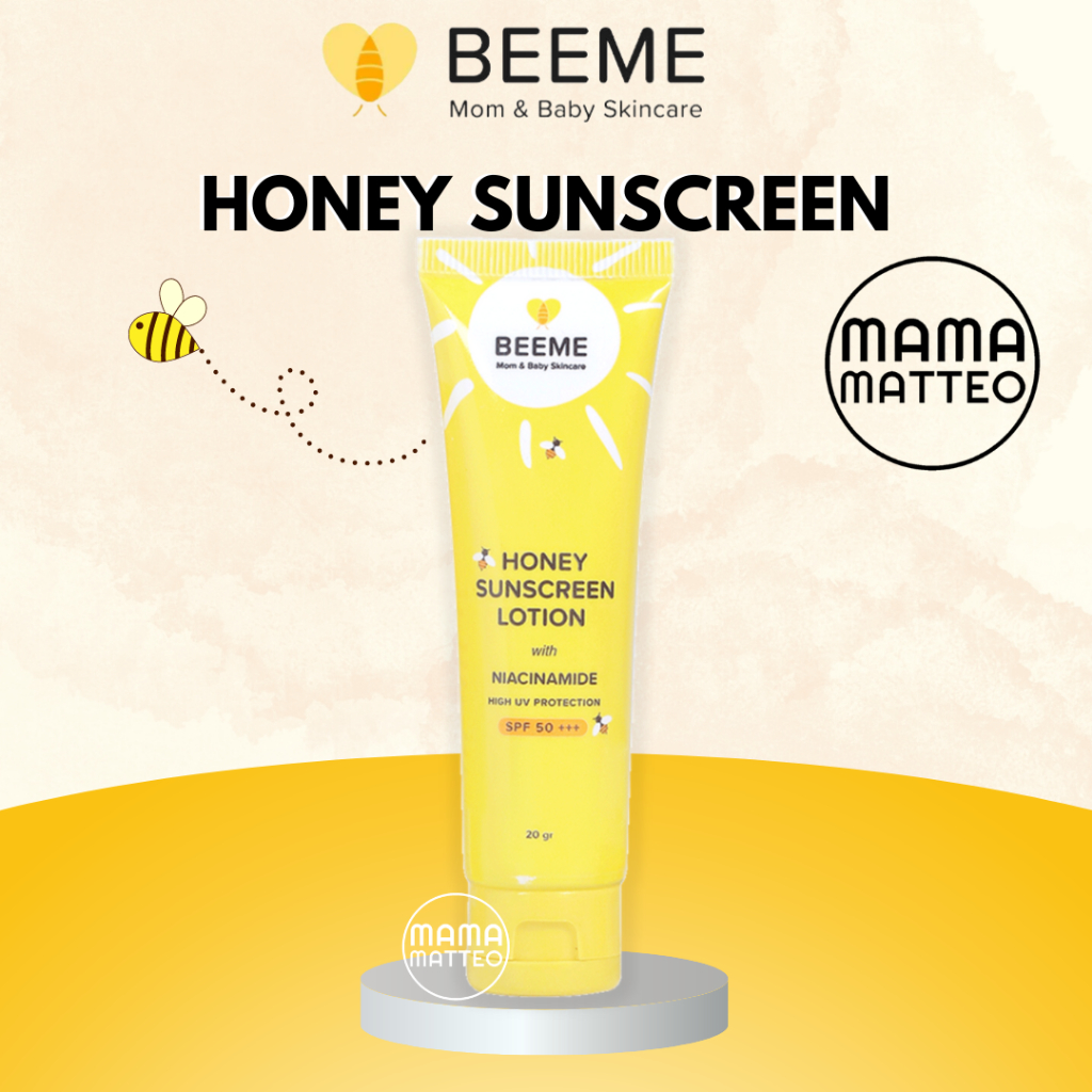 Jual BEEME Honey Sunscreen Lotion with Niacinamide SPF 50+++ 20gr / BEE ...