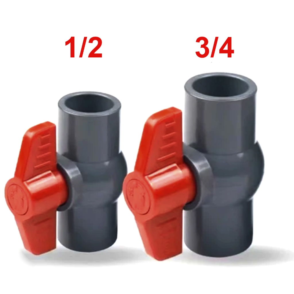 Jual Homeneeds Kran Taman Stop Kran Ball Valve 1/2 3/4 inch Bahan PVC ...