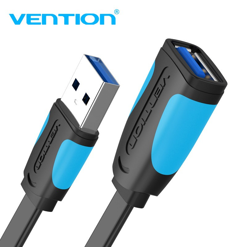 Jual VENTION Flat USB 3.0 Extension Cable Black - VAS-A13 | Shopee ...
