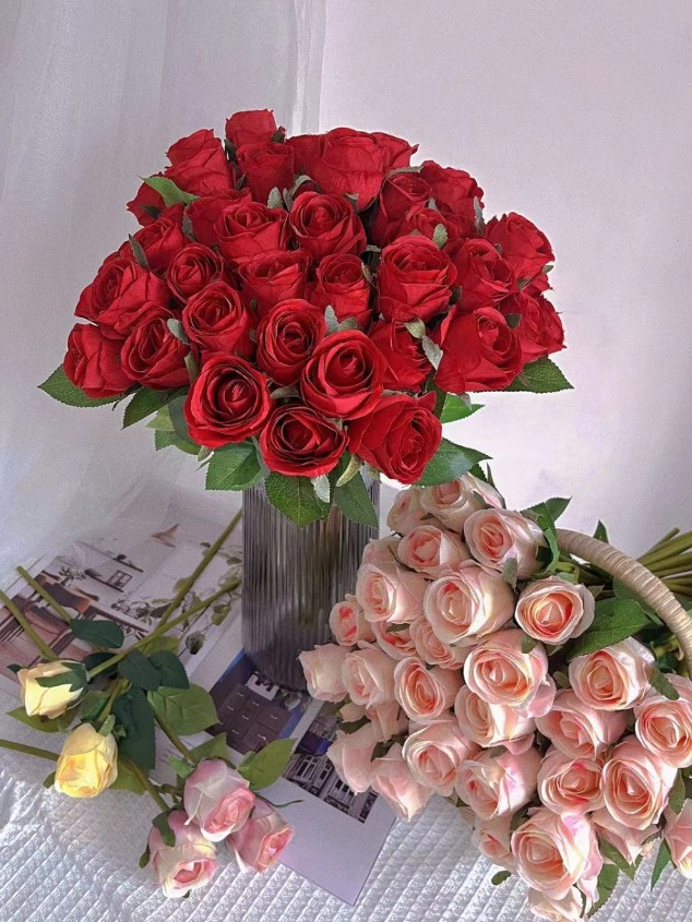 Jual [REALPICT] Bunga Artficial Rose 1 Tangkai Panjang -+30cm / Bunga ...