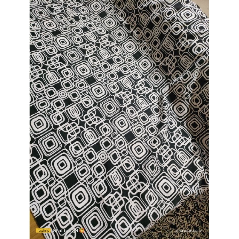 Jual KAIN BSY MOTIF MONOKROM LEBAR 115cm | Shopee Indonesia