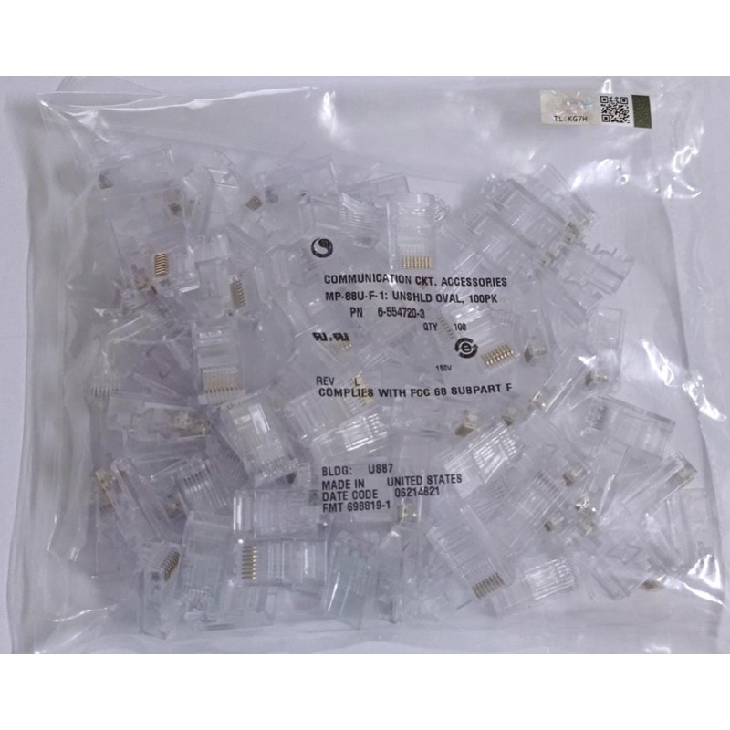 Jual connector RJ45 amp ori isi 100pcs | Shopee Indonesia