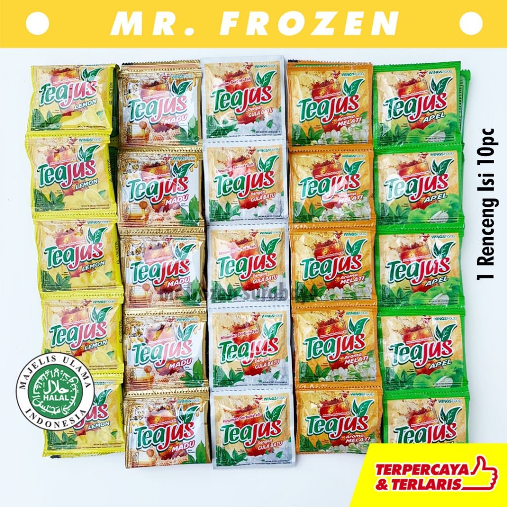 Jual TeaJus Teh Kemasan 1 Renceng Isi 10 Pc | Shopee Indonesia