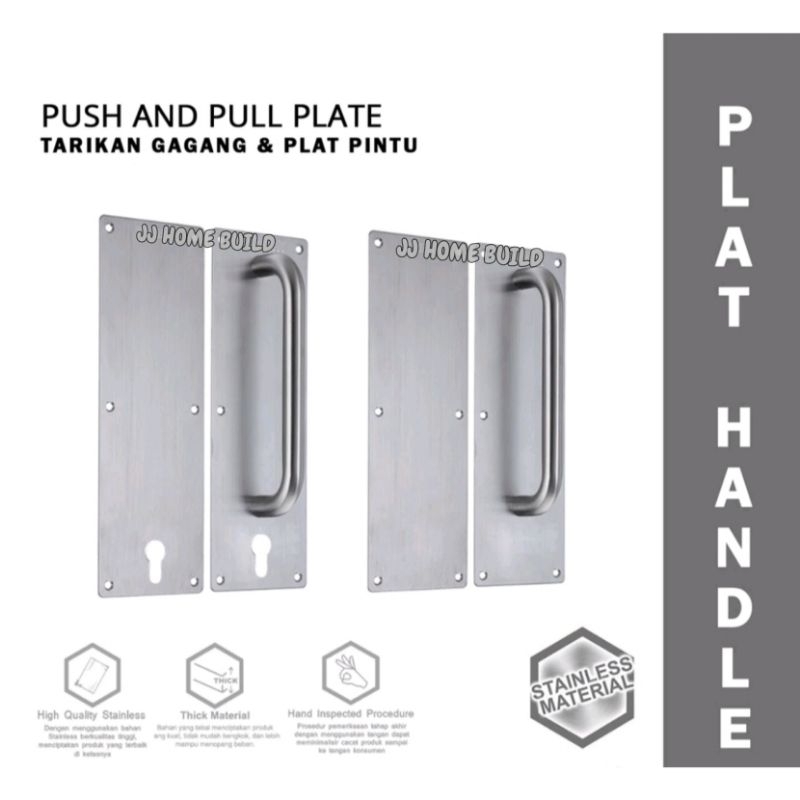 Jual Push Plate Handle Pintu Pull Plat PUSH PLATE Stainless Steel ...