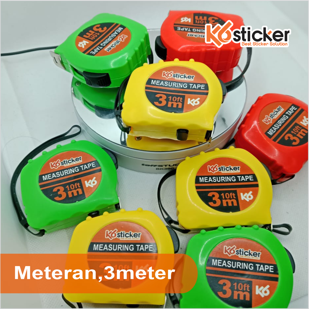 Jual METERAN ROL 3 M PLASTIK ROL METER 3 METER MURAH PITA UKUR GULUNG ...